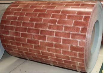 China Beautiful Brick Pattern Color Coated Steel Coil Corrosion Resistance for sale