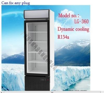 China Hight Efficient Compressor one Door Upright Display Freezer , Plastic Coated Steel for sale