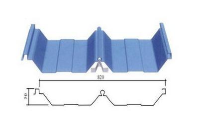 China 820mm Width Colored Zinc Corrugated Steel Sheet for Big Span Construction for sale
