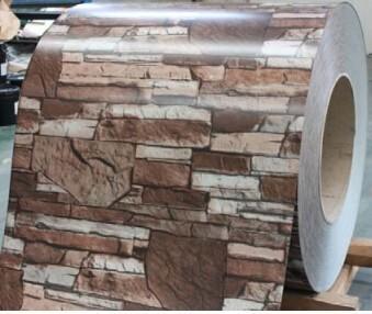China Stone Grained Prepainted Galvanized Steel Coil / ppgi coils / SGCC Q235 grade for sale