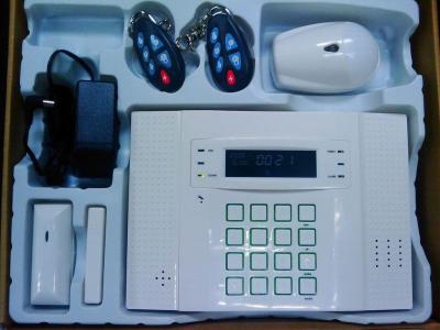 China GSM home alarm with LCD text & diagram display house alarm systems 32 wireless 8 wired zones for sale