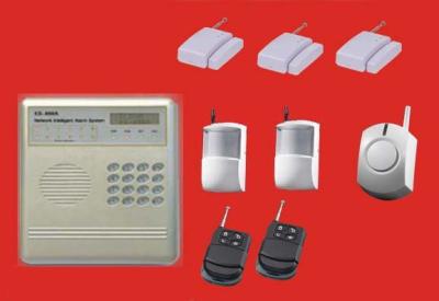 China Complete Alarm Systems | With 5 wireless sensors and siren | 8 wireless, 4 wired zones home security | burglar & fire alarms for sale