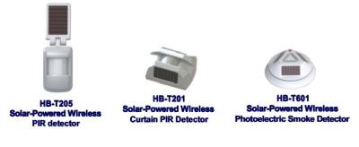 China Solar-Powered Wireless Curtain PIR Detector HB-T201 for sale