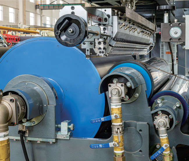 Technical schematic of extrusion laminator