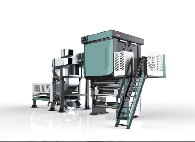 Close-up of machine extrusion mechanism