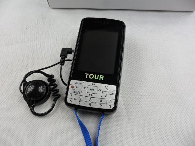 007B Automatic Tour Guide System With LCD Screen , Black Tour Guide Microphone System