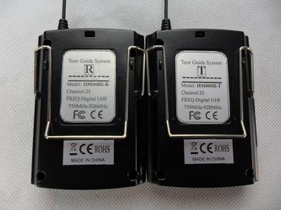 China 008C Digital Wireless Tour Guide System , Black Tour Guide Sound System for sale