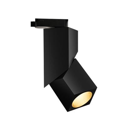 China Plastic surface mounted magnetic dimmable black white cob 8w 15w 24w 25w 30 watt led track lighting spotlight for sale