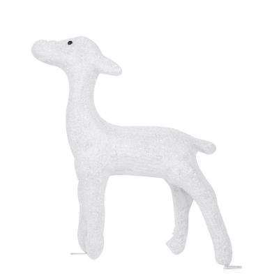 China 3D Outdoor GRP Simulation Lamb Goat Landscape Sculpture LED light For Garden View Light for sale