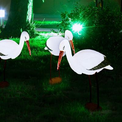 China solar powered flamingo lawn light garden decor landscape lamp for sale