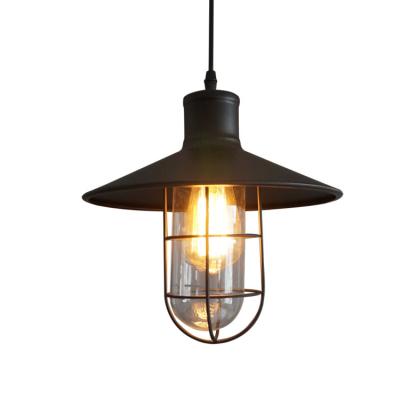 China Indoor Lighting Lamps Industrial/Home/Modern Brass Plated Edison Vintage Look Black Iron Pendant Lights for sale
