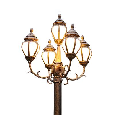 China European style lawn waterproof garden high pole villa Outdoor courtyard high quality outdoor yard antique street Cast iron lamp for sale