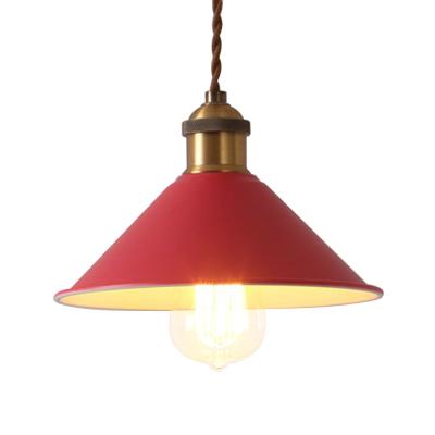 China Colorful Industrial retro style Restaurant kitchen home lamp Pendant light Decorative lamps Vintage Hanging Light lampshade for sale