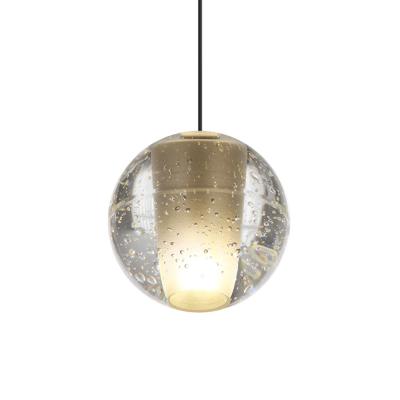 China Nordic simple modern multiple stairs long Pendant Lights bar table lamp glass ball small Chandelier for sale