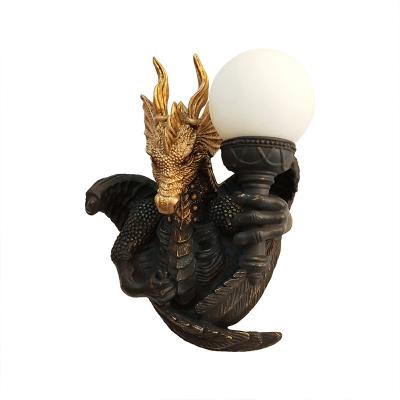 China Wholesale Nordic retro resin american decorate wall lamp aisle bedroom living room Antique European wall lamp for hotel home bar for sale