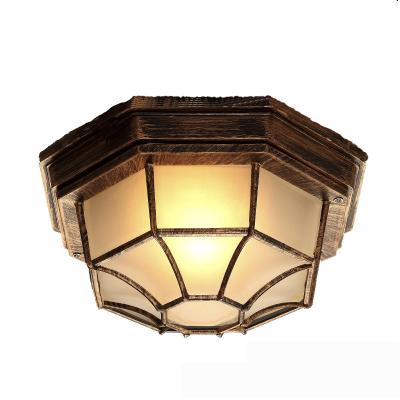China American country creative Bedroom Living Room 6 Lights white ceramics flowers lampshade E27 Black Ceiling Lamp for sale