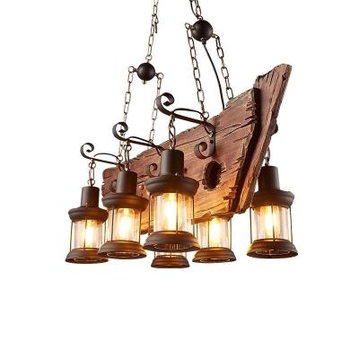 China Nordic antique chandelier rope bar lamp loft retro living room creative industrial  personality spherical rope wood Chandelier for sale