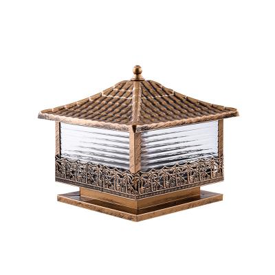 China New type garden lamp Outdoor pillar light antique waterproof villa post gate lighting fixture for sale
