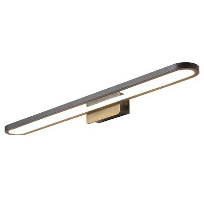China Modern LED Bathroom Vanity Lighting Fixtures Long Shade stainless steel Bath Mirror Lamps Wall Lights Makeup Mirror front Light for sale