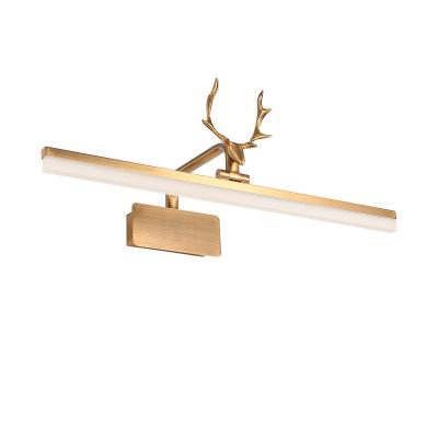 China LED bathroom wall lamp SMD 100-240V 12W 750lm vanity mirror led light brushed gold hotel bathroom vanity light fixture for sale