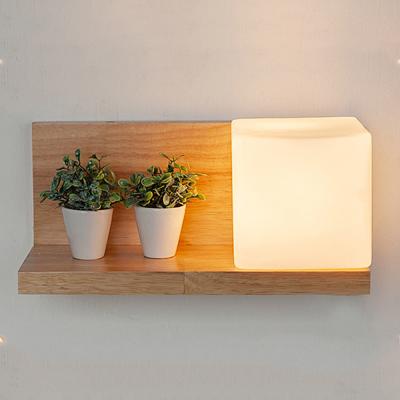 China High Quality Contemporary E27 Decoration wooden Wall Lamps Stair Hotel Bedroom Sitting Room for sale