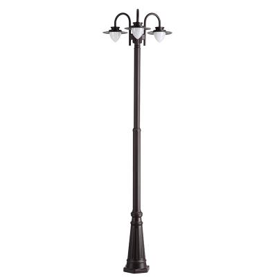 China Die cast aluminum pole column lamp vintage antique outdoor solar powered garden standing lamp LED solar garden light for sale