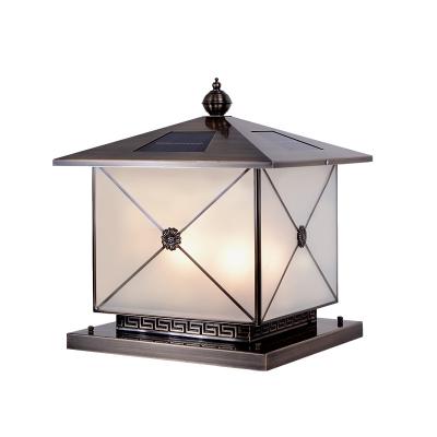 China Solar Fence Light Outdoor LED Pillar Light for Garden Outdoor Post Top Lamp Led Solar Light for sale