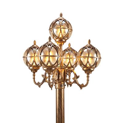 China Wholesale IP65 waterproof outdoor street lamp 2-5M high pole European style glass ball landscape street lamp garden lamp for sale