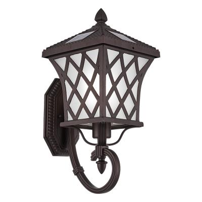 China Antique exterior wall lights aluminum garden mounted lantern waterproof outdoor led wall lighting fixture for sale
