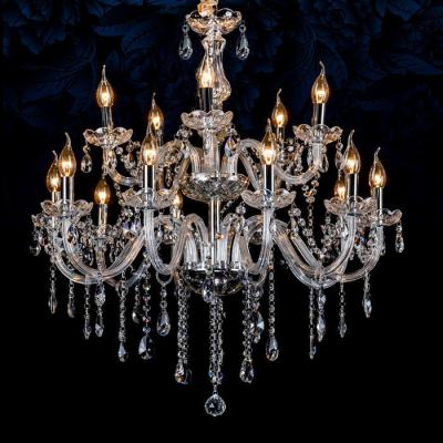 China American Iron Villa modern luxury k9 crystal chandelier with Combination lights for sale