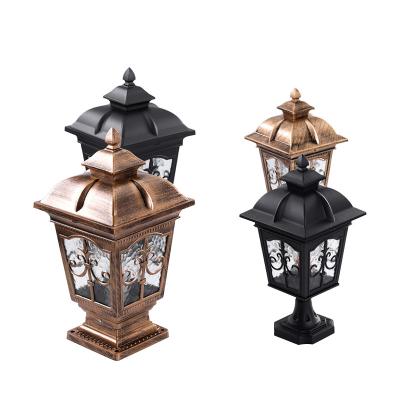 China Aluminum waterproof European solar outdoor landscape pillar lights for villa garden door lamp square for sale