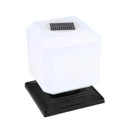 China Hot Selling Round Sensor Yard Post Main Gate Garden Waterproof Outdoor Solar Led Pillar Light for sale