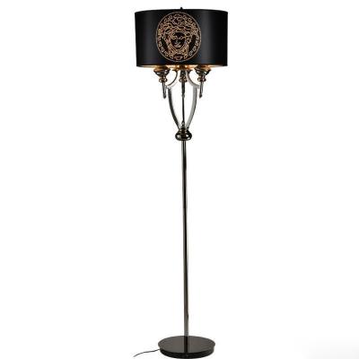 China Chinese wholesale contemporary white fabric shade metal frame tripod floor lamp for home hotel decoration for sale