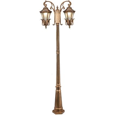 China Decorative Antique Matched Aluminum Classic European style lamp pole pathway landscape outdoor garden lights for sale