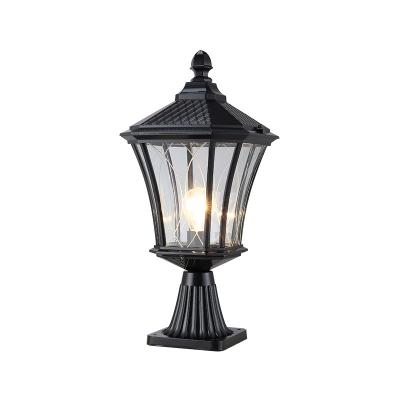 China pillar light aluminum fence post lamp vintage patio lanterns outdoor coach pillar lights for sale