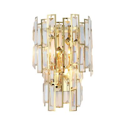 China Decorative Bedside Reading Wall Light, Contemporary 2 Light Indoor Wall Lamp, Black Glass Bathroom Vanity Wall Light for sale