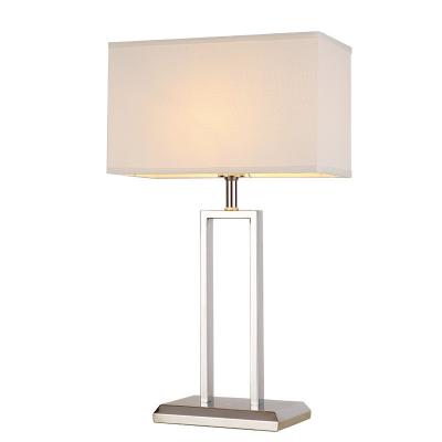 China modern fancy portable luminaire desk lighting indoor bedroom black fabric shade metal stand art deco table lamp for sale