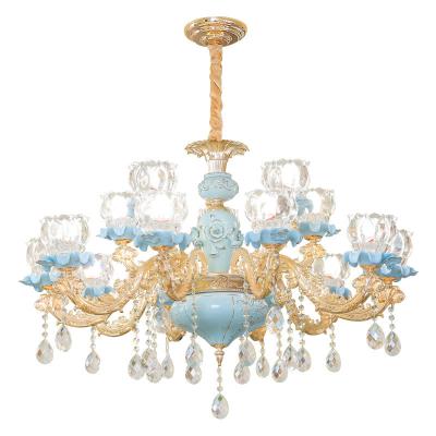 China Luxury post-modern chandeliers high quality hanging pendant light contemporary decorative crystal chandeliers pendant lights for sale