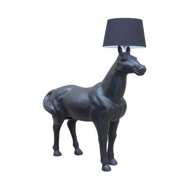 China High Quality E27 Resin+Fabric Covering Electrical Horse Modern Floor Lamp For Hotel for sale