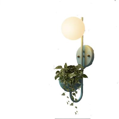 China Modern Hotel Home Satin Nickel Single Iron Wall Sconce Glass Wall Mounted Bedside Lamp Indoor Bathroom Vanity Sconce Wall Light for sale