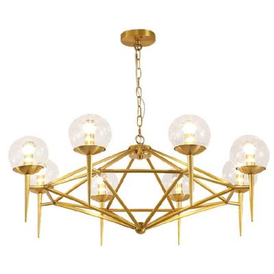 China new modern metal hall living room crystal lighting hotel lobby chandelier pendant lights for sale