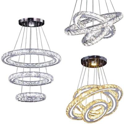 China LED Modern Crystal Chandelier Pendant Light For Indoor Sitting Room Bedroom Reading Room Lighting Decorative for sale