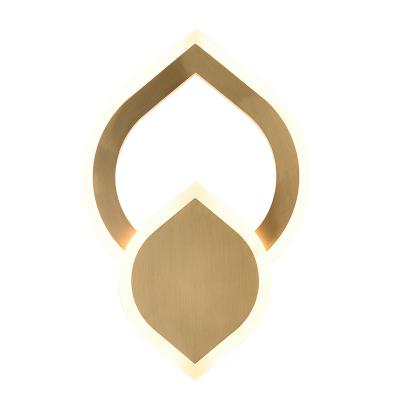 China Nordic Leaf-Shaped Acrylic  Living room three types adjustable LED Wall Lights for Indoor Bedroom Hall Hotel-White for sale