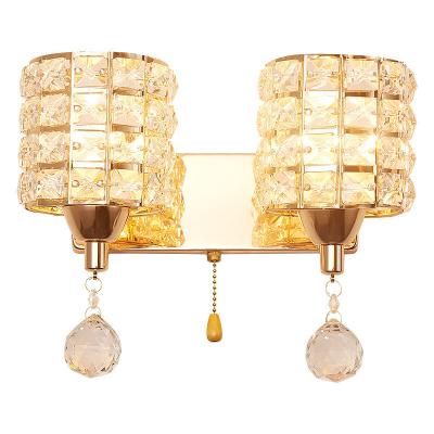 China K9 Crystal Ball Decor Metal Sconce Lamp for Indoor Home Hotel Using Modern Crystal Glass Bead Wall Sconce for sale