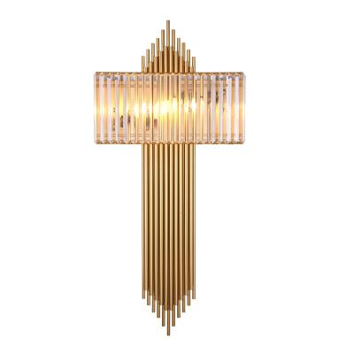 China european style antique wall mounted decorative lighting modern crystal led wall lamp for bedroom living room for sale