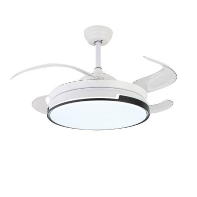 China Modern New Style Absorb Dome Light Invisible Fan Chandelier Living Room Ceiling Fan Lamp for sale
