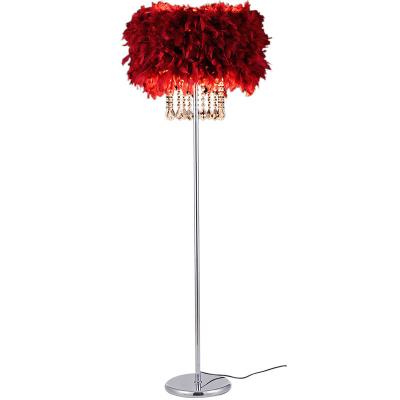 China Feather lamp floor lamp simple modern living room bedroom bedside table lamp live room decoration for sale