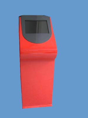 China Rostfeste hohe Sicherheits-roter kompakter Touch Screen Selbstservice-Kiosk für Stationen S849 zu verkaufen