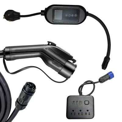 China Tesla 240v J1772 V2L EV Charger Extension Cord 32A 7kW AC Fast Charging Station for sale