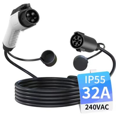 China 32A SAE J1772 EV Charger Extension Cord Type1 Charging Gun American Standard for sale